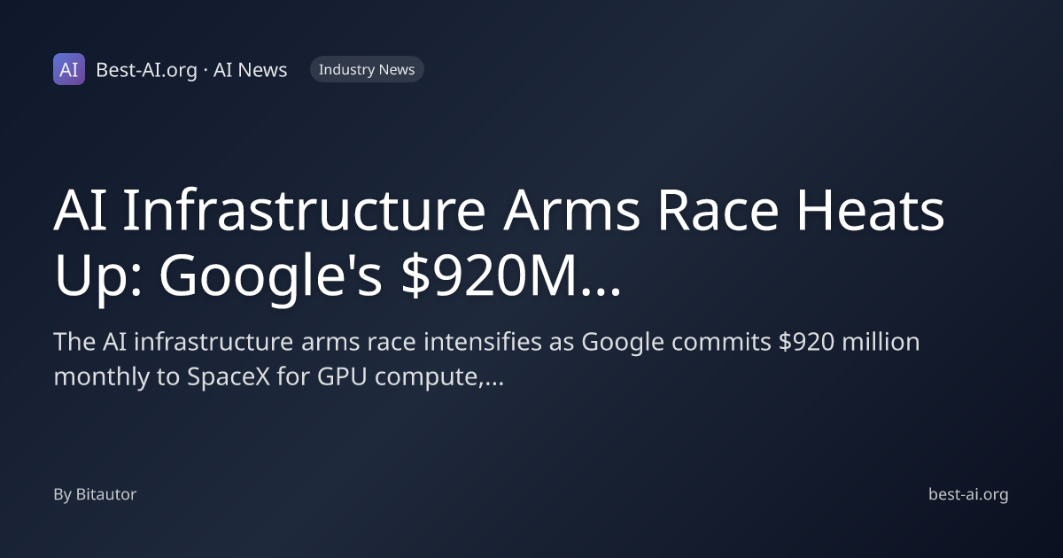 AI Infrastructure Arms Race Heats Up: Google's $920M SpaceX Deal ...