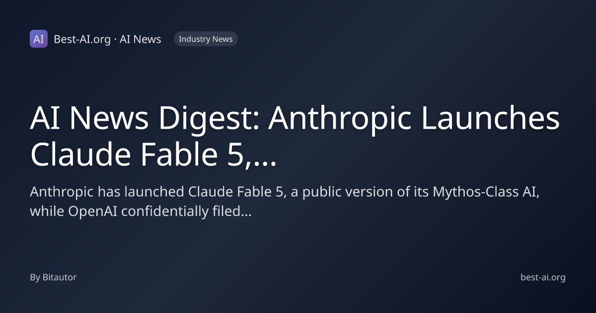 AI News Digest: Anthropic Launches Claude Fable 5, OpenAI Files for IPO ...
