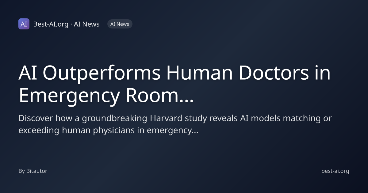 AI Outperforms Human Doctors in Emergency Room Diagnosis, Harvard Study ...