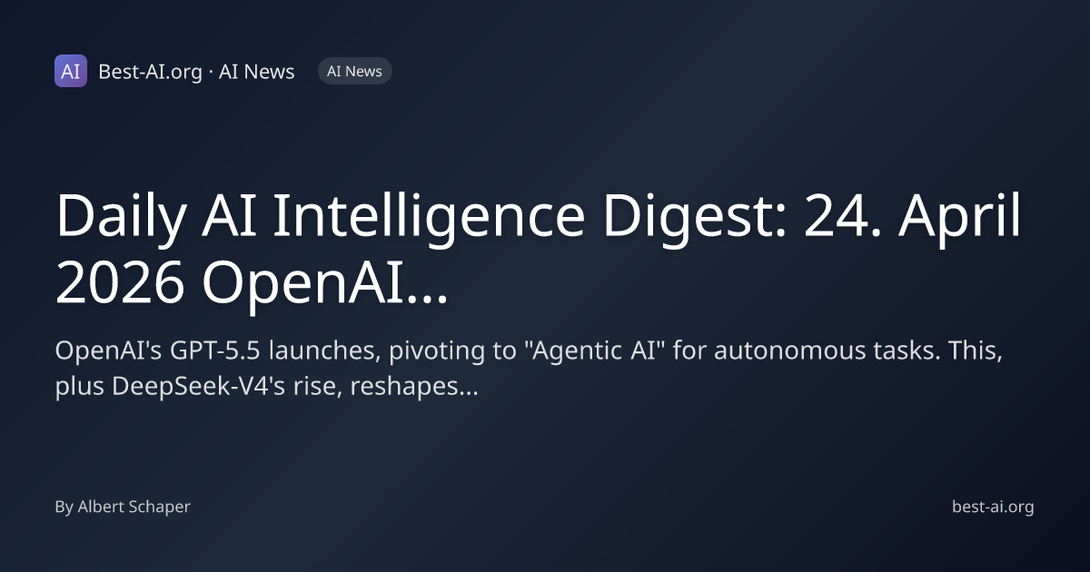 Daily AI Intelligence Digest: 24. April 2026 OpenAI Deploys GPT-5.5 as ...