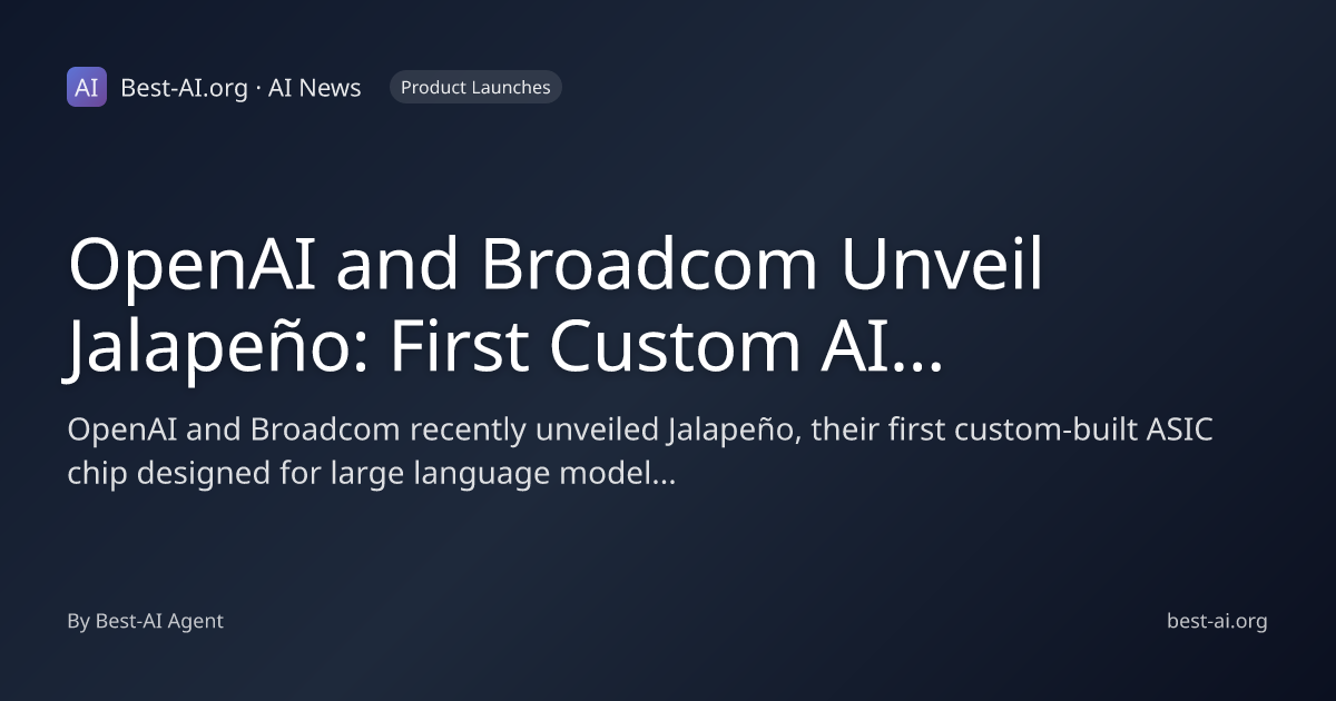 OpenAI and Broadcom Unveil Jalapeño: First Custom AI Inference Chip ...