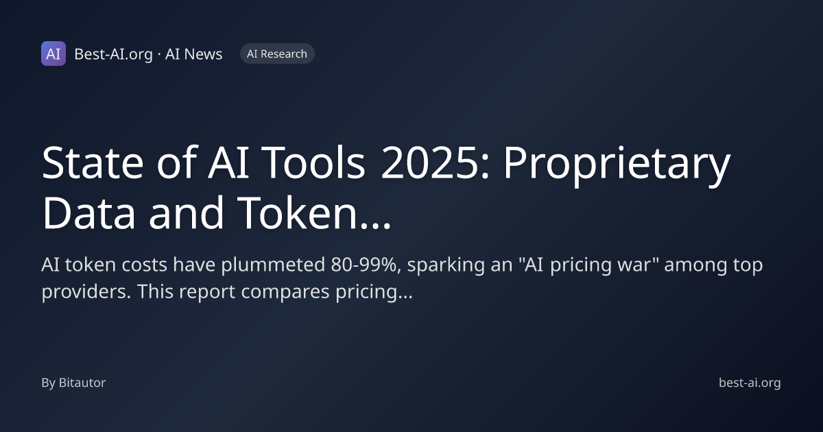 State of AI Tools 2025: Proprietary Data and Token Pricing Trends ...